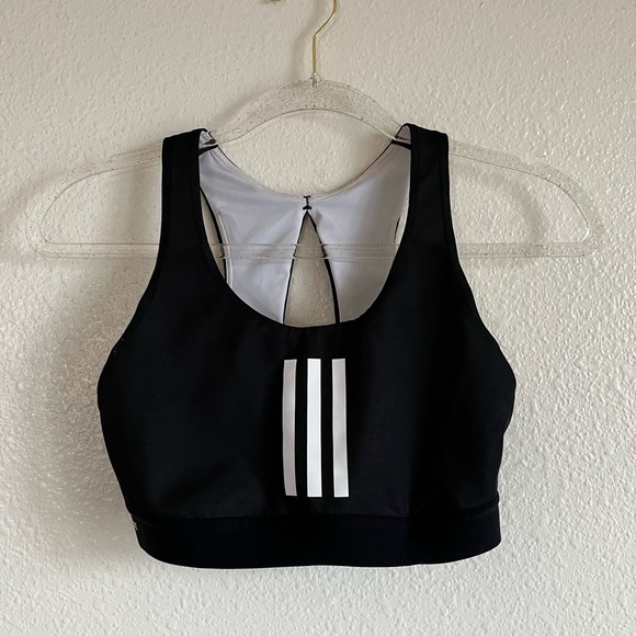 adidas | Intimates & Sleepwear | Adidas Black White Striped Racerback ...